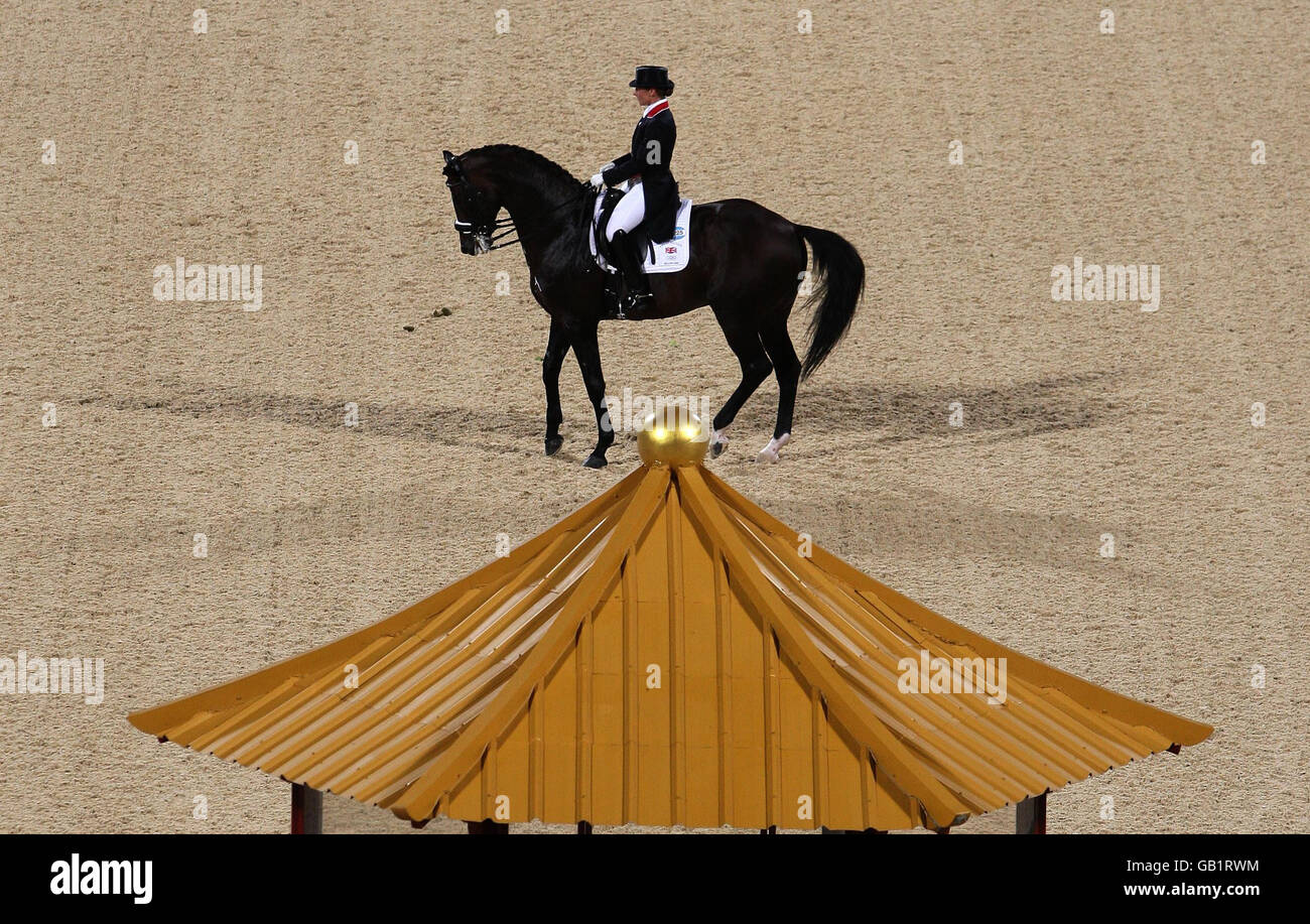 Great Britain's Emma Hindle on Lancet performing in front of the judges ...