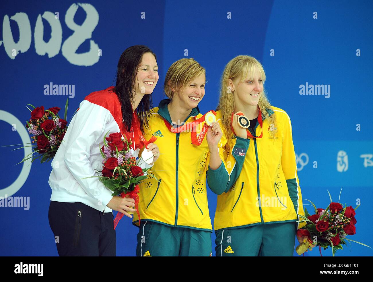 (l-r) USA's Christine Magnuson, Australia's Lisbeth Trickett and ...