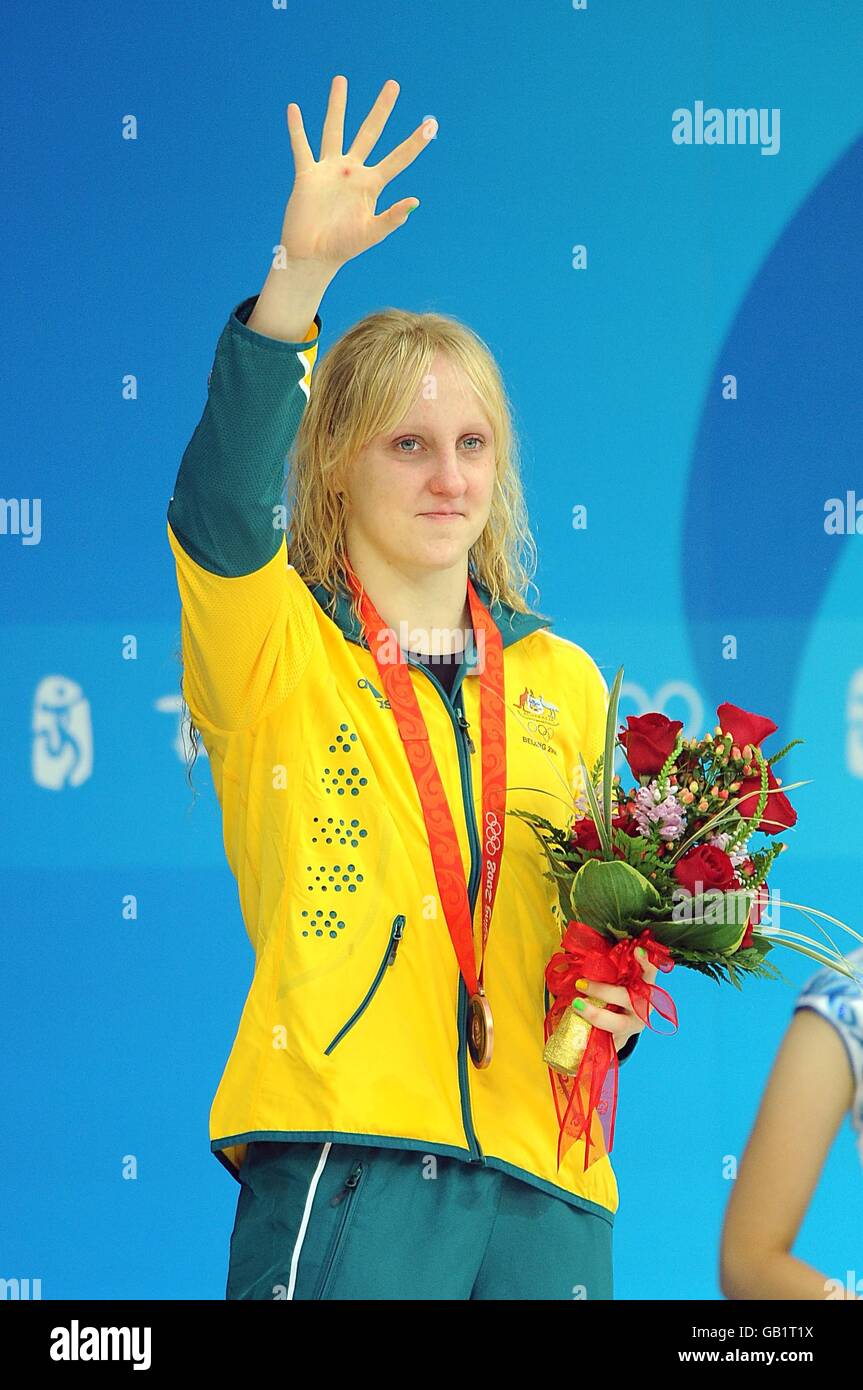Australia's Jessicah Schipper celebrates recieving her bronze medal for ...