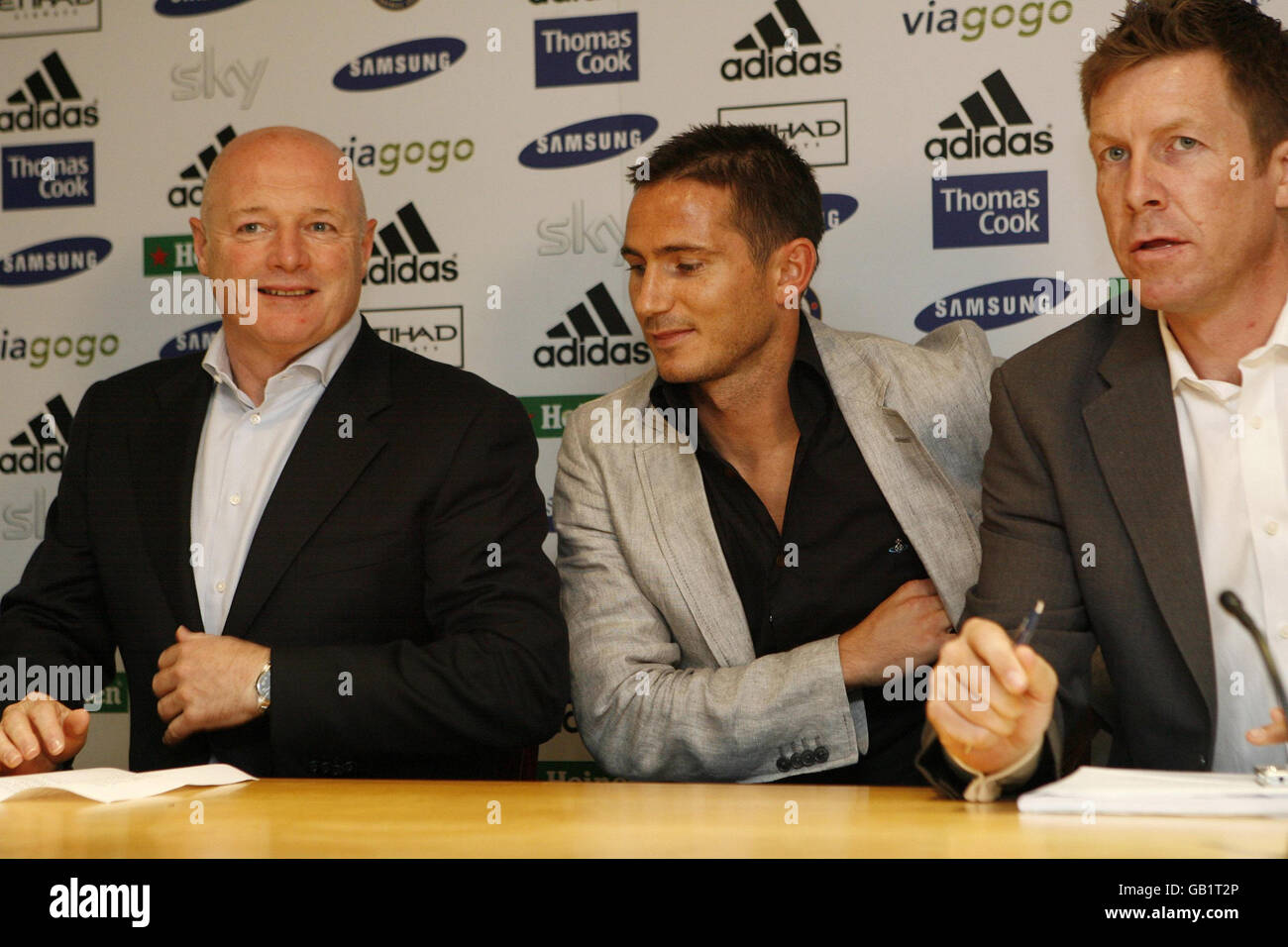 Steve atkins during the press conference at stamford bridge hi-res ...