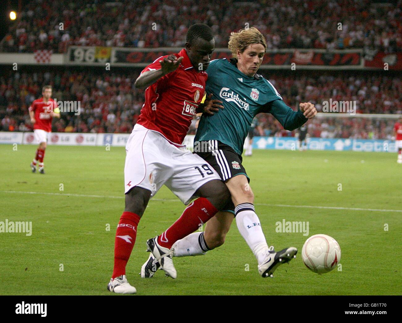 Standard lieges adama sarr and liverpools fernando torres right hi-res ...