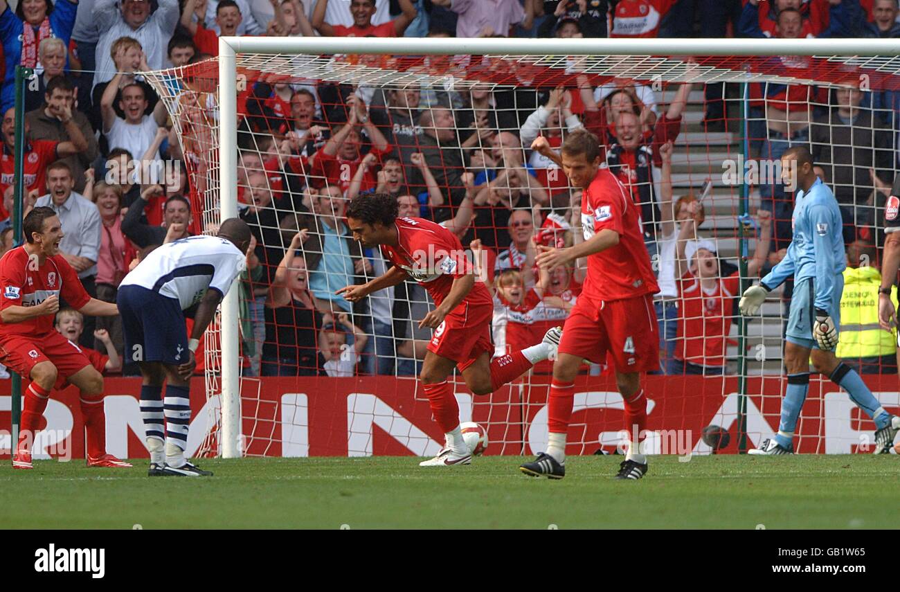 Middlesbrough's Mido celebrates scoring his sides second goal of the ...