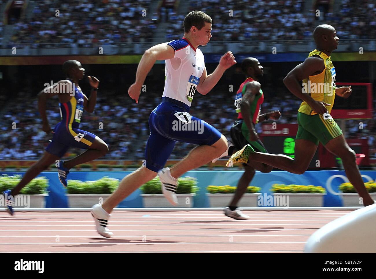 Great Britain's Craig Pickering (c) in action in the 2nd heat of the ...