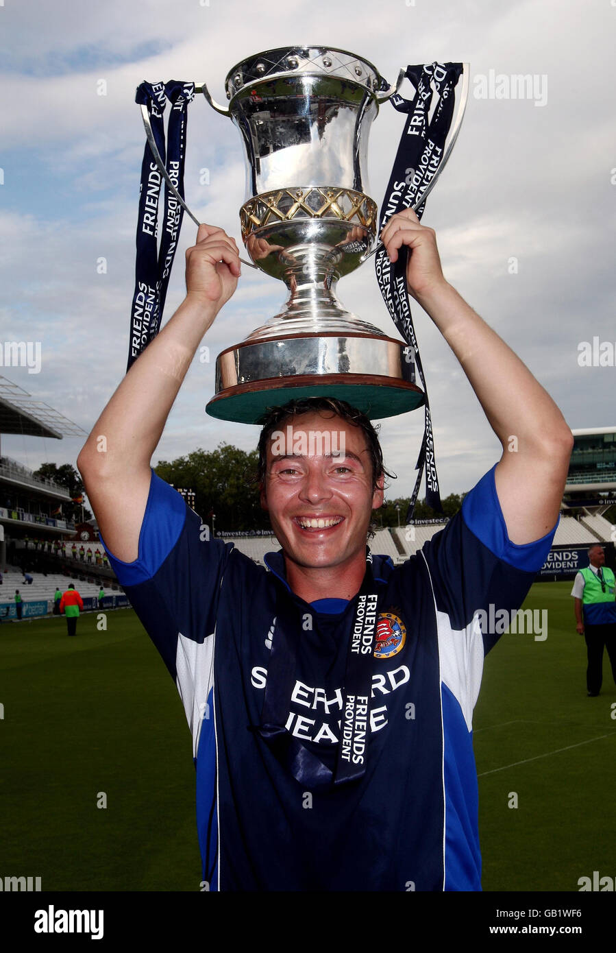 Essex Graham Napier celebrates with the trophy after victory over Kent ...