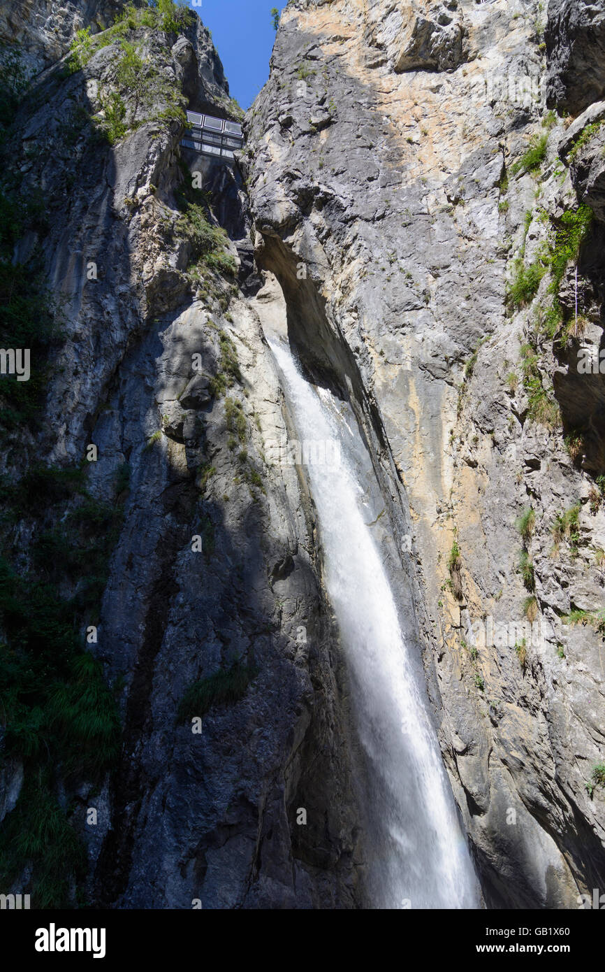 Zams Waterfall in the gorge Zammer Lochputz Austria Tirol, Tyrol Stock ...