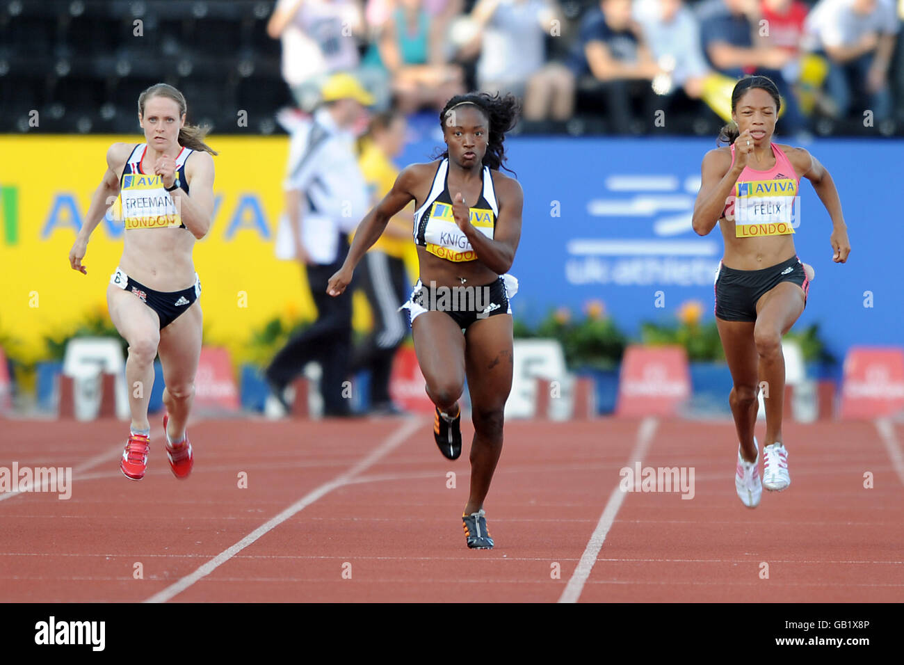 (l-r) Great Britain's Emily Freeman and USA's Bianca Knight and Allyson ...