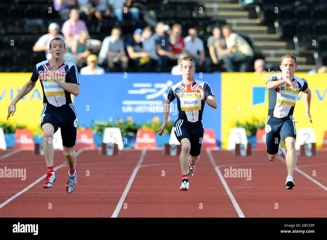 (l-r) Great Britain's Ben Rushgrove, Graeme Ballard and Jamie Harding ...