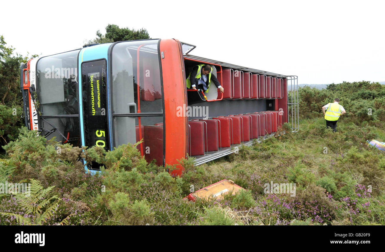 Dorset bus crash Stock Photo - Alamy