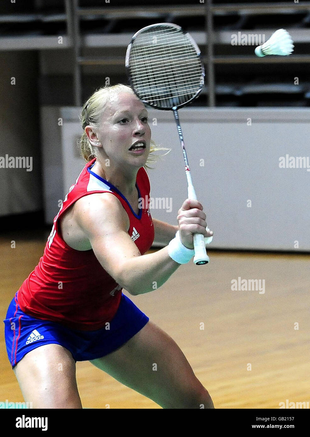Great Britian's Badminton player Gail Emms during a training session in ...