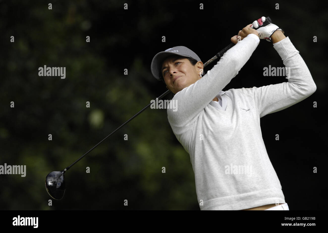Laura Diaz tees offf from the 7th during Round Two of the Ricoh Women's ...
