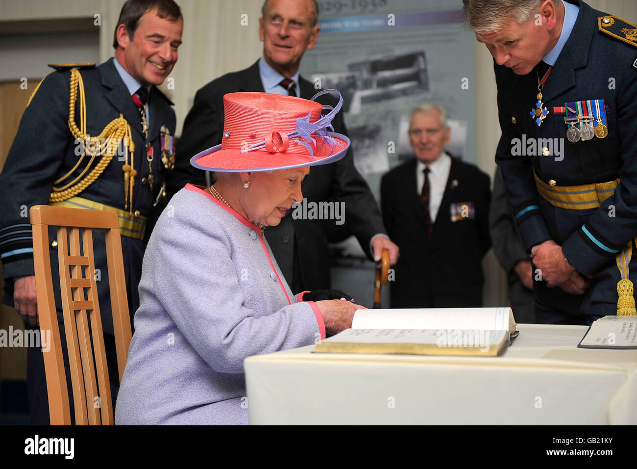 RAF receives new Queen's colours Stock Photo - Alamy