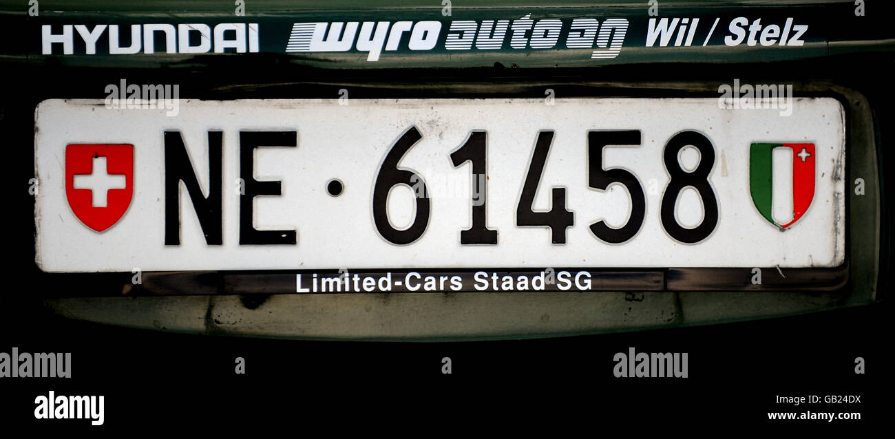 A typical number plate in Neuchatel, a lakeside town in Switzerland ...
