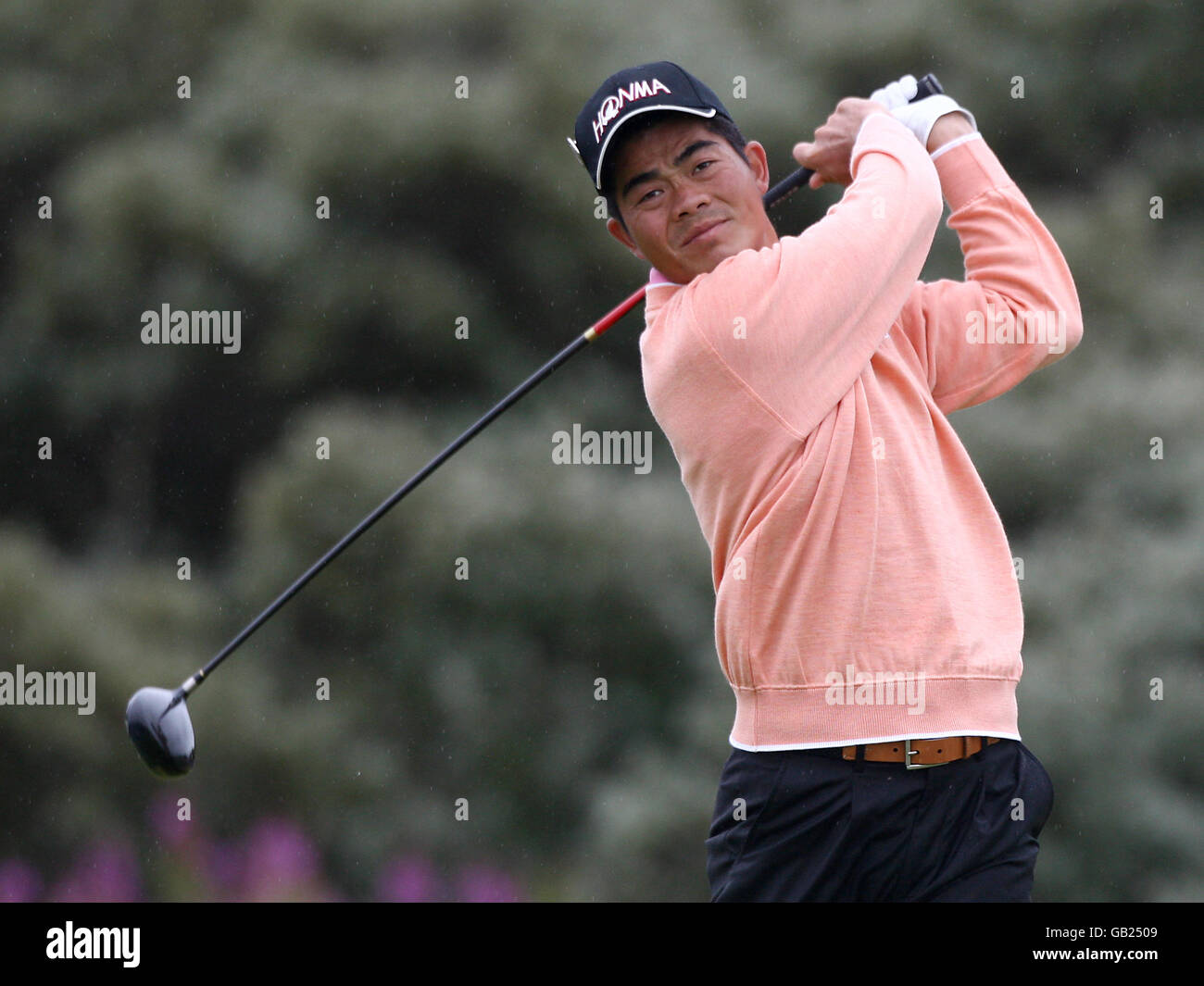 Wen-Chong Liang in action during Round Two of the Open Championship at ...