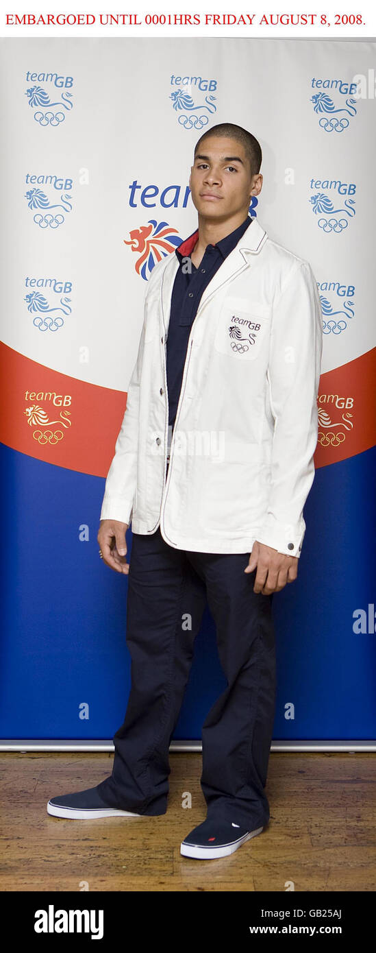Great Britain's Louis Smith models an outfit that will be worn during ...