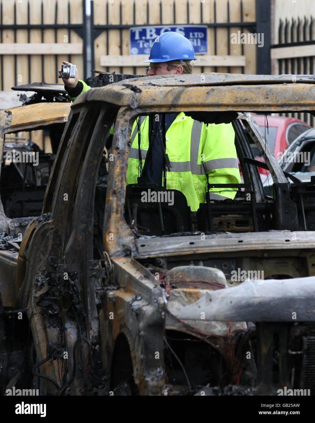 Irish garage fire Stock Photo - Alamy