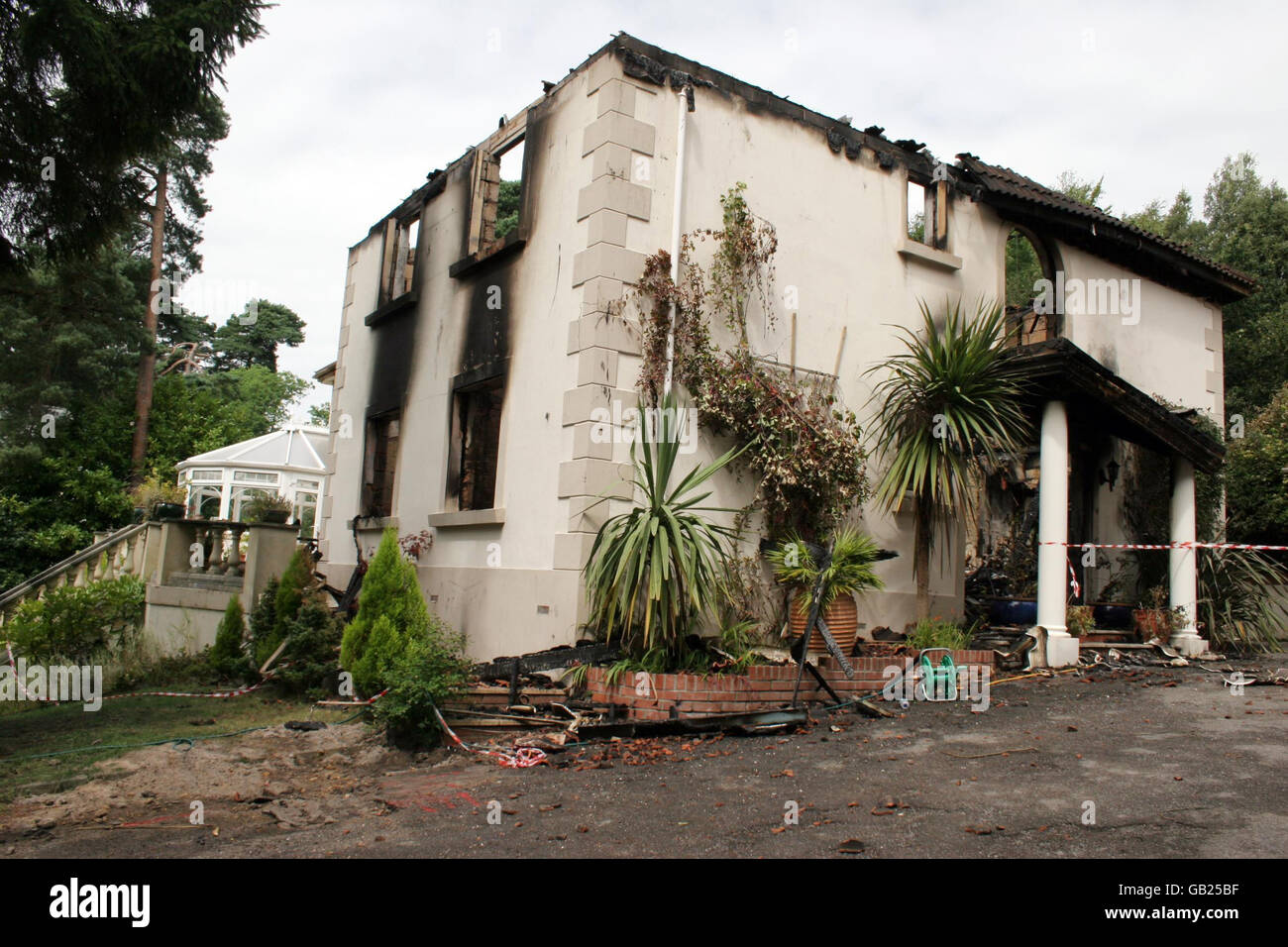 Mansion house fire Stock Photo - Alamy