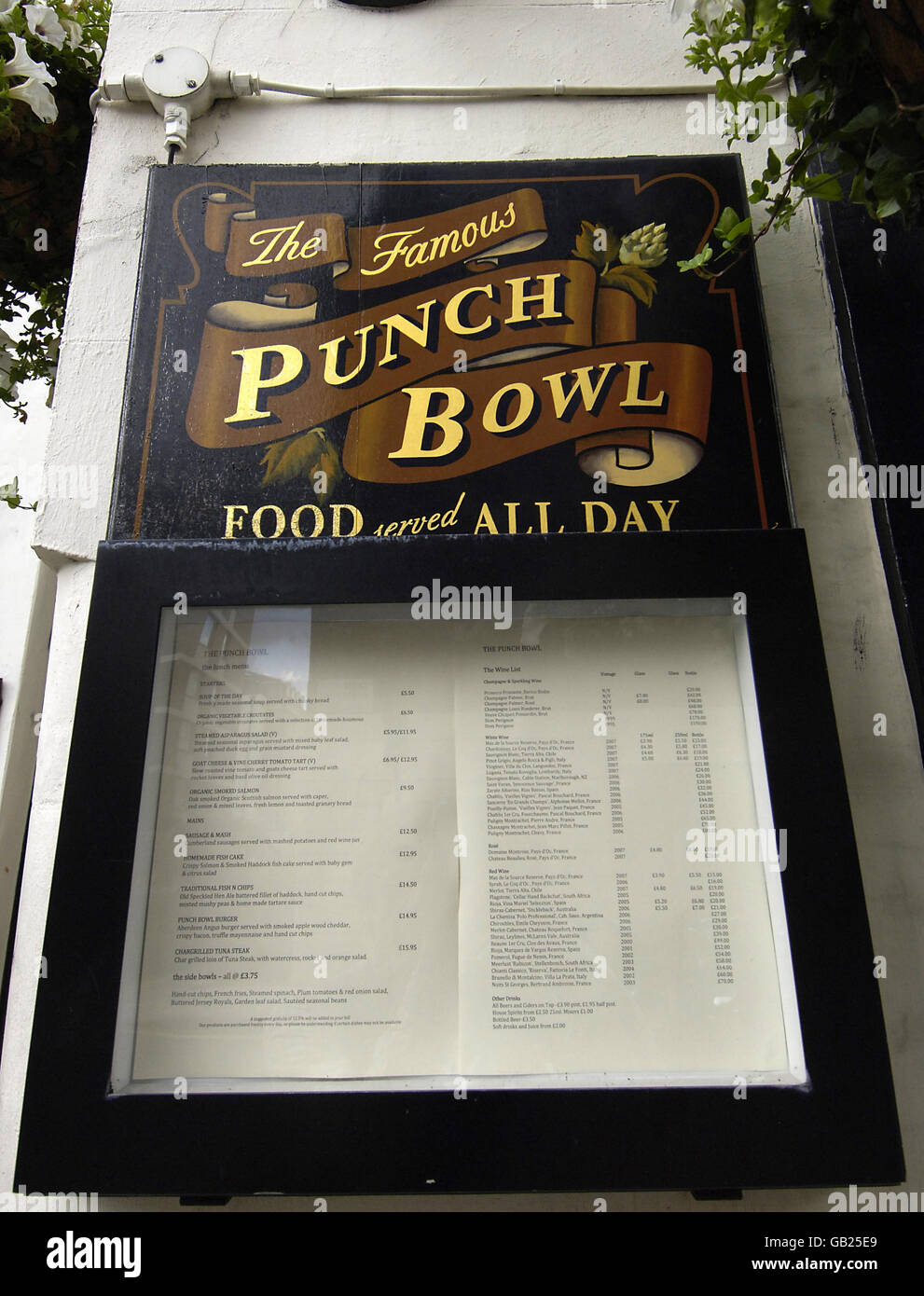 The Punch Bowl. A general view of The Punch Bowl pub in Mayfair owned ...