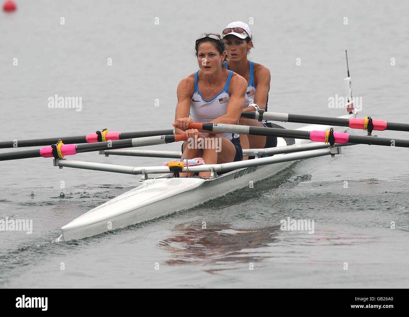 (L-R) USA's Jen Goldsack and Renee Hykel in the women's lightweight ...