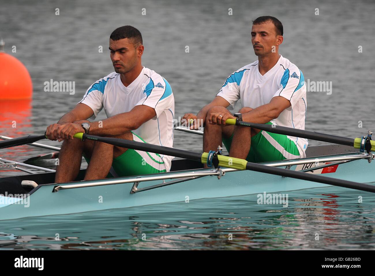 (L-R) Iraq's Hussein Jebur and Haidar Nozad in the Men's Double Sculls ...