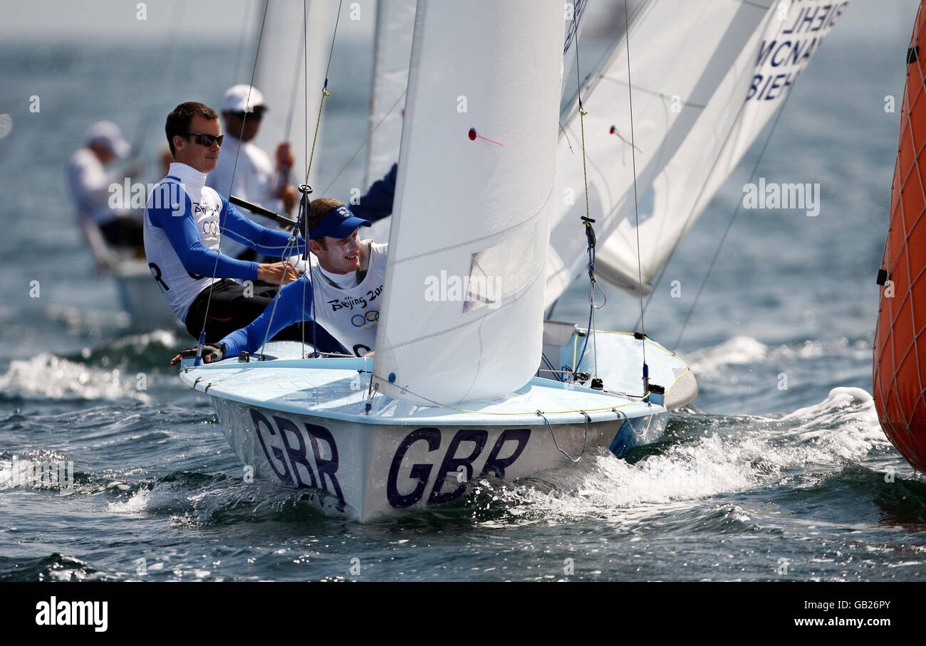 Great Britain's 470 men, Nick Rogers and Joe Glanfield, negotiate the ...