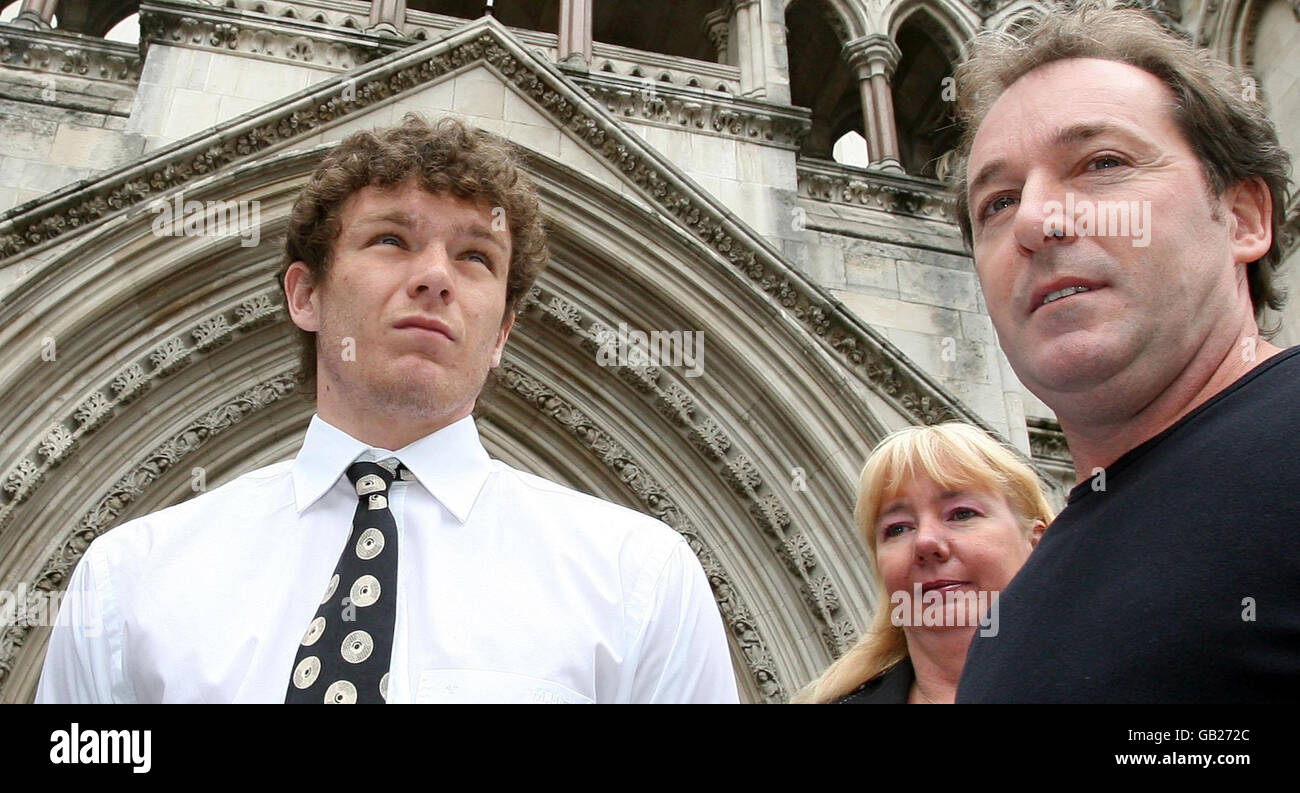 Former Manchester United player Ben Collett, 23, leaves the High Court ...