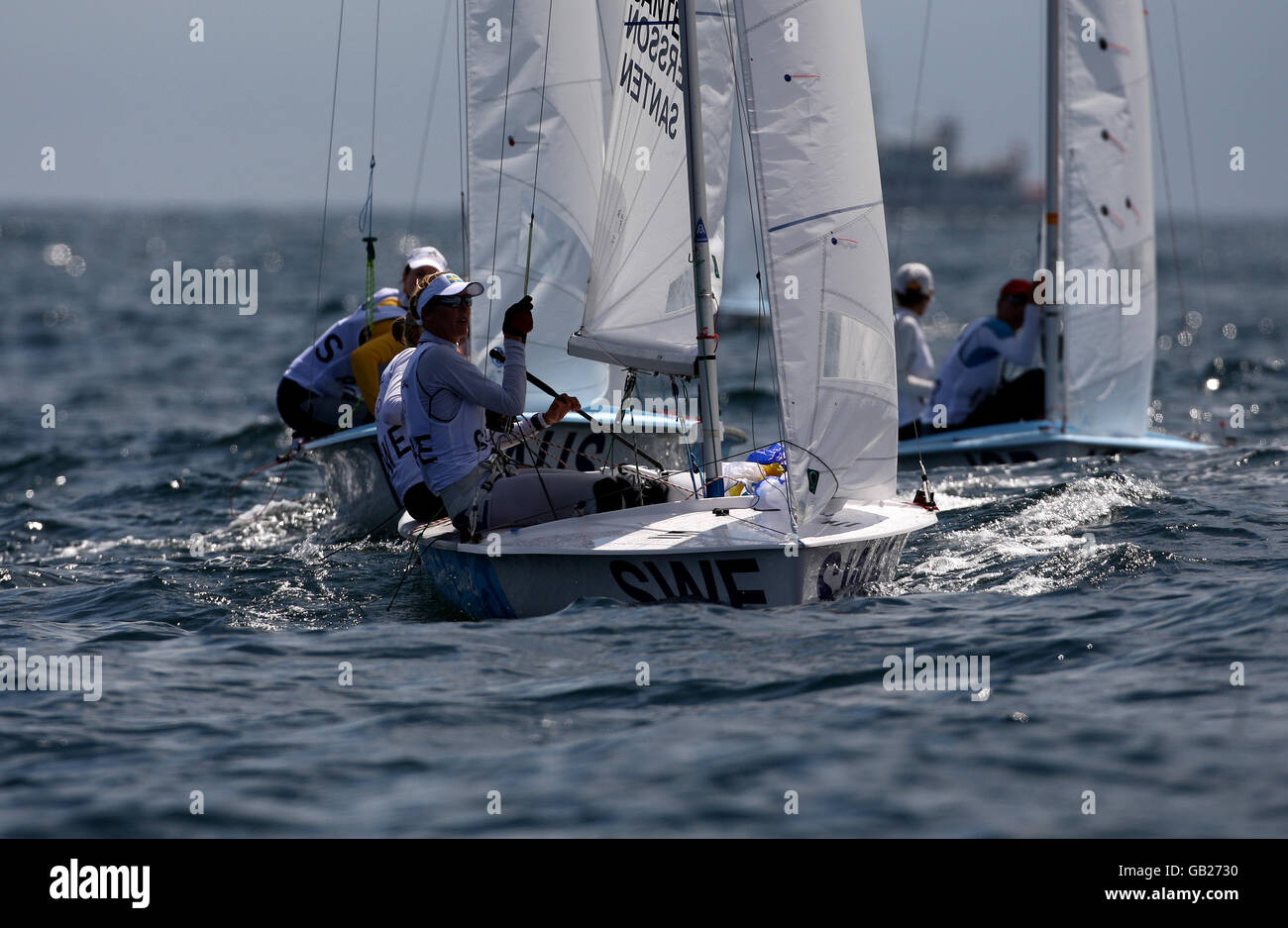 Olympics - Beijing Olympic Games 2008 - Day Three. Sweden's 470 men in ...