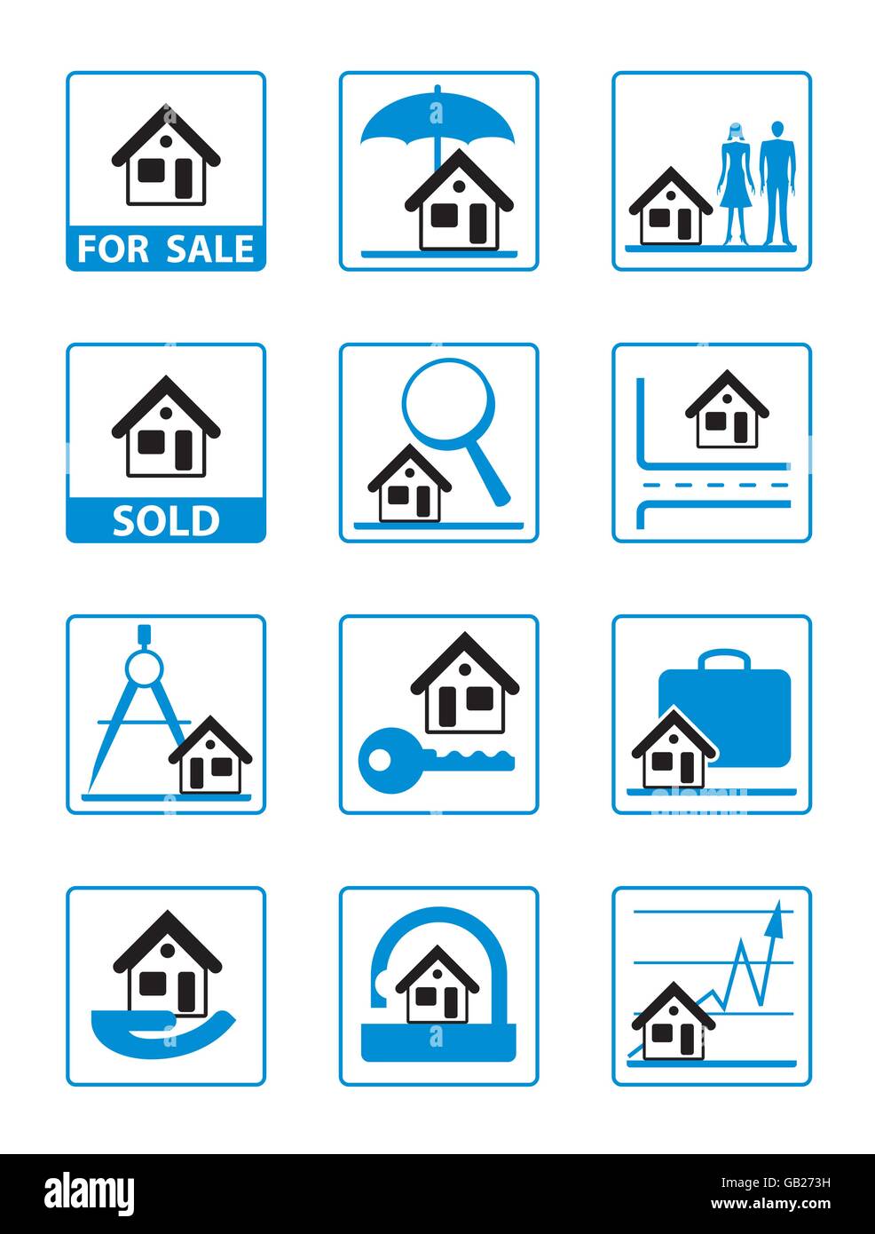 Real Estate Icons High Resolution Stock Photography and Images - Alamy