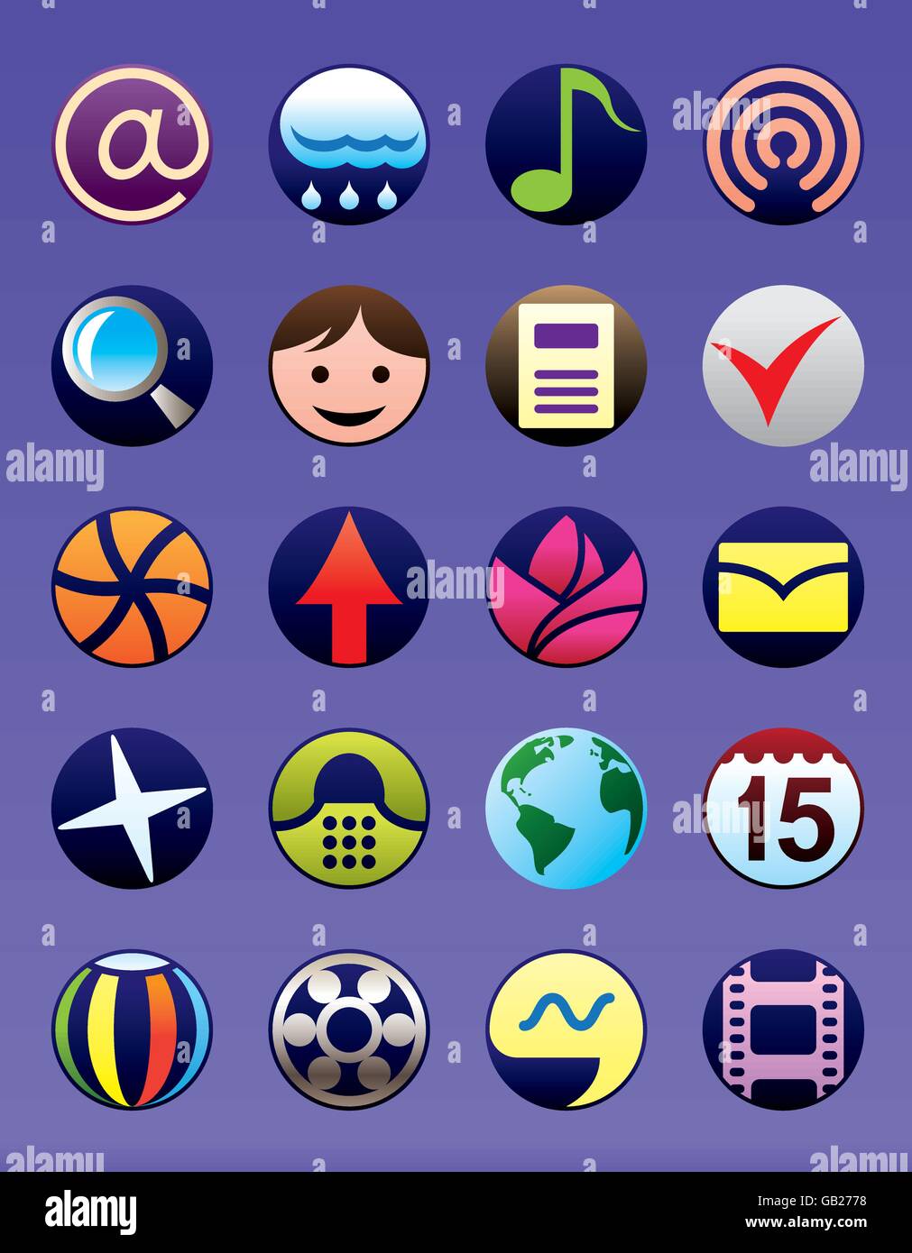 Smartphone and GSM menu icons set - vector illustration Stock Vector ...