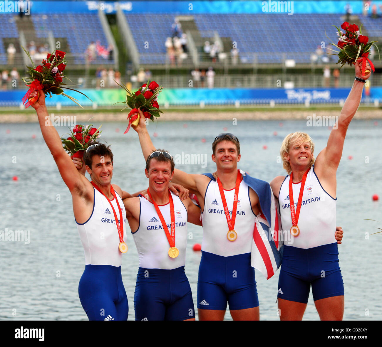 Great Britain's rowers (from left) Tom James, Steve Williams, Pete Reed ...
