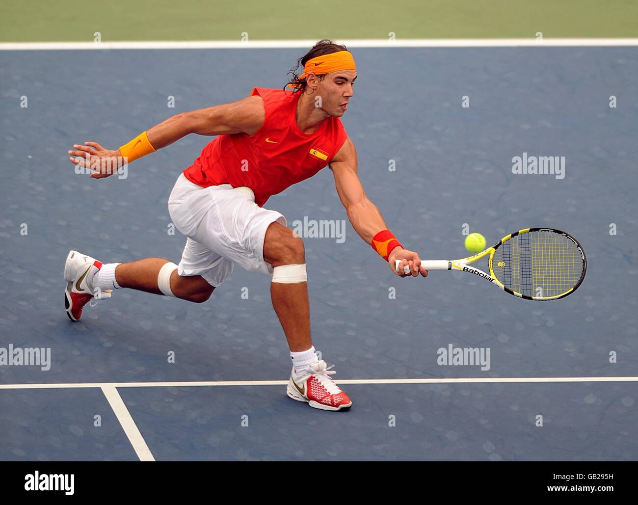 Spain's Rafael Nadal in action during his match against Italy's Potito ...