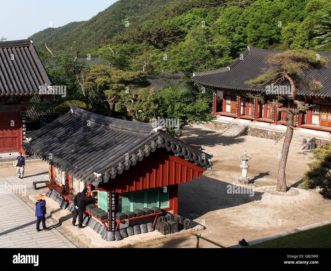 buddhist Hwaeomsa temple in Jirisan national park, province Jeollanam ...
