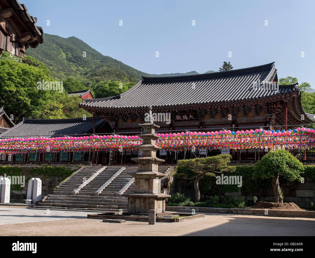 buddhist Hwaeomsa temple in Jirisan national park, province Jeollanam ...