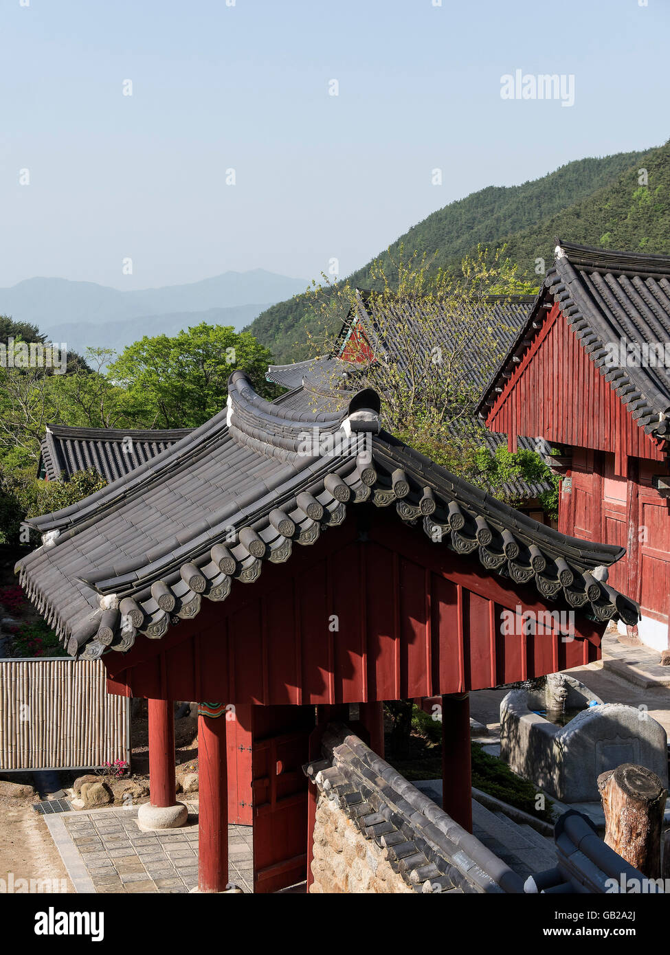 buddhist Hwaeomsa temple in Jirisan national park, province Jeollanam ...
