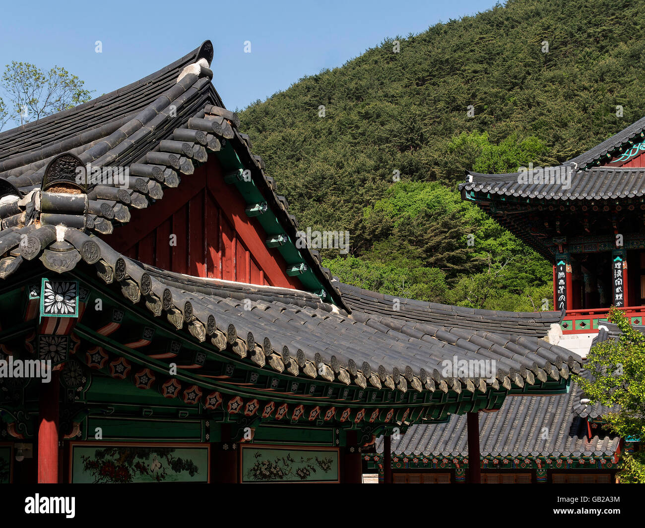buddhist Hwaeomsa temple in Jirisan national park, province Jeollanam ...