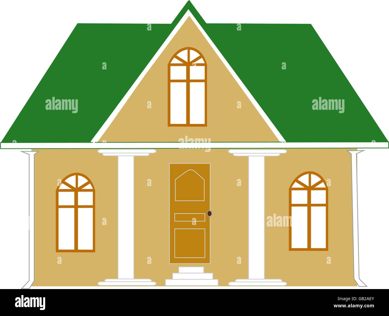 House with pillars Stock Vector Images - Alamy