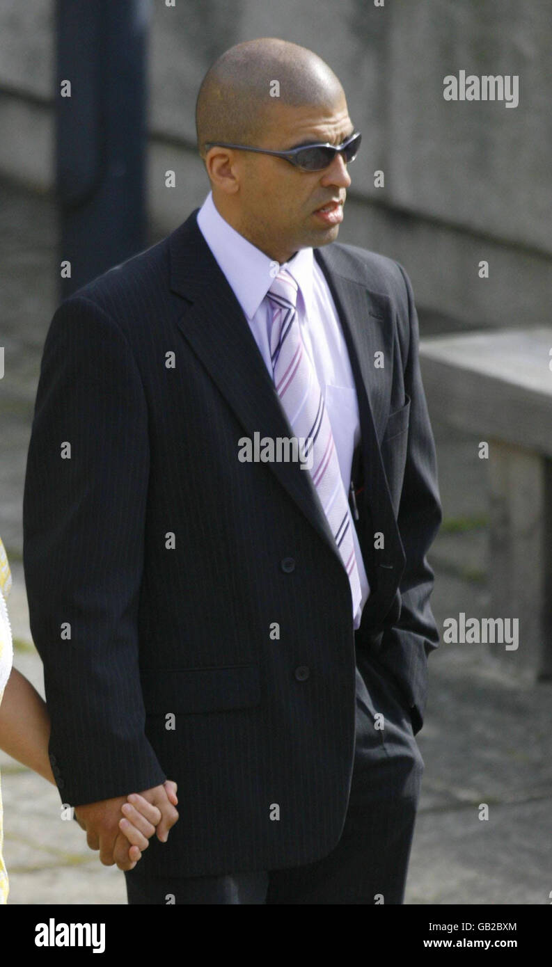 Sergeant Paul Blake arrives at Winchester Crown Court where he and two ...
