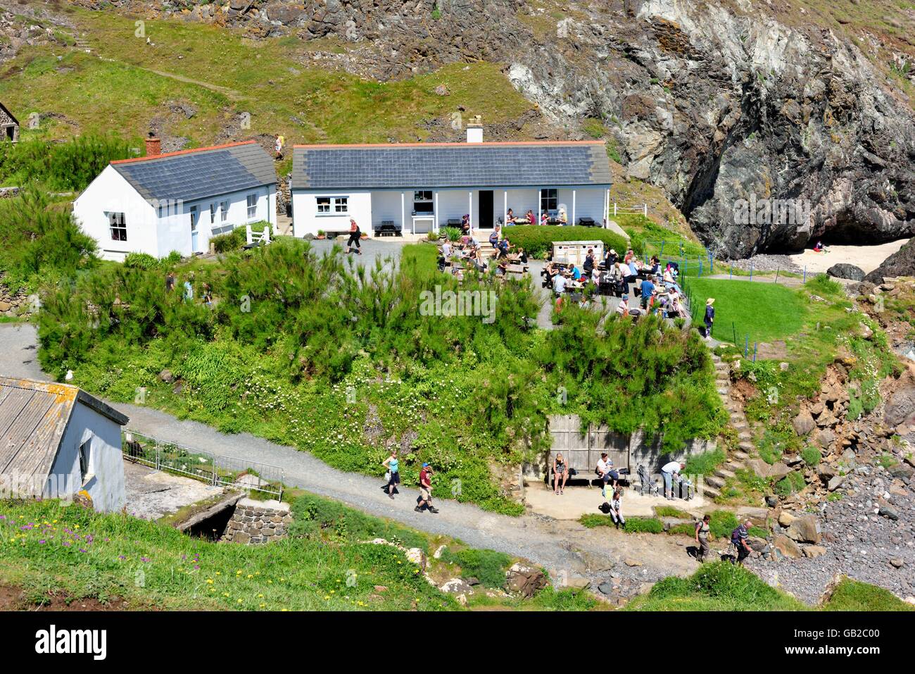 Kynance Cove cafe on the Lizard Peninsula Cornwall England UK Stock ...