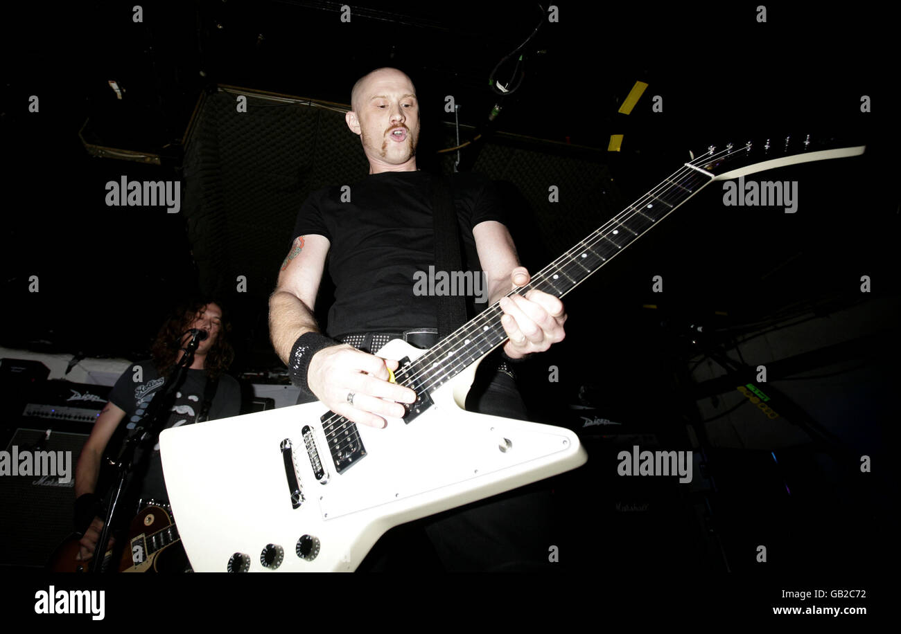 The Stone Gods performing on stage during the launch of the Classic ...