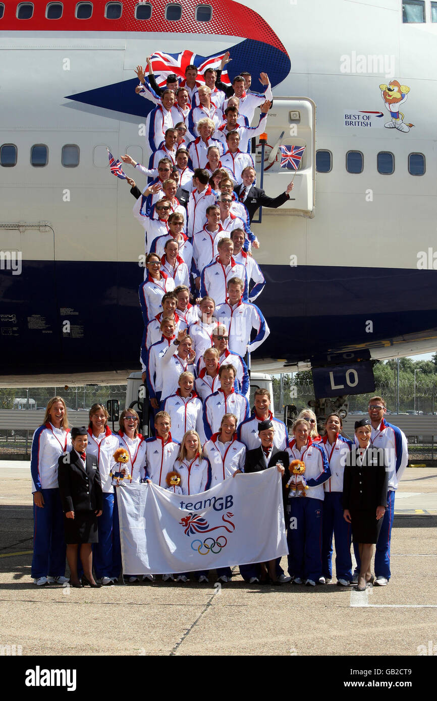 The 43 person strong Great Britain Rowing team pose for media at ...