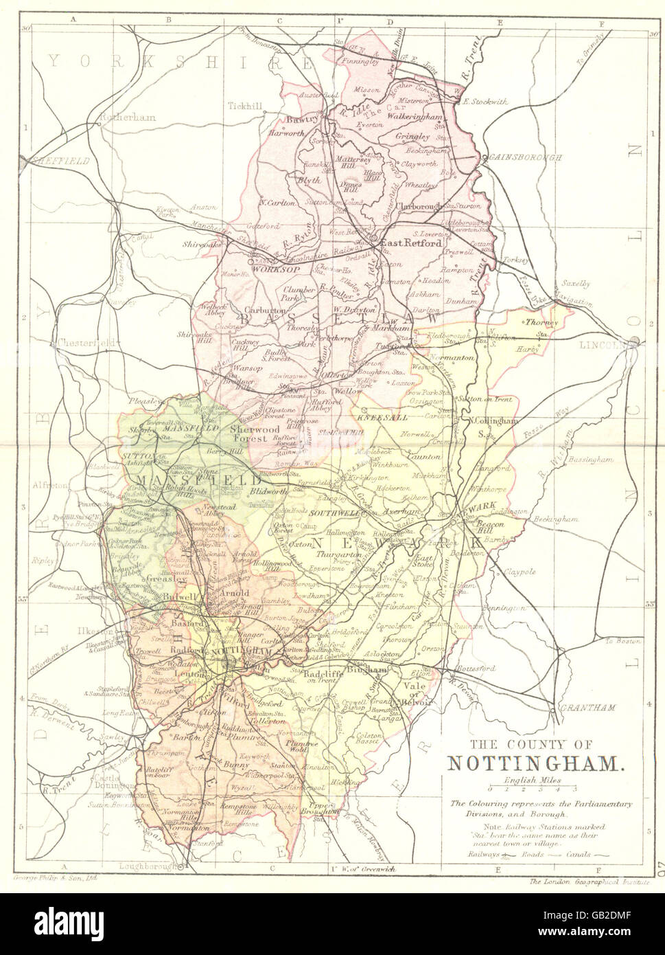 Nottingham nottinghamshire england map hi-res stock photography and ...