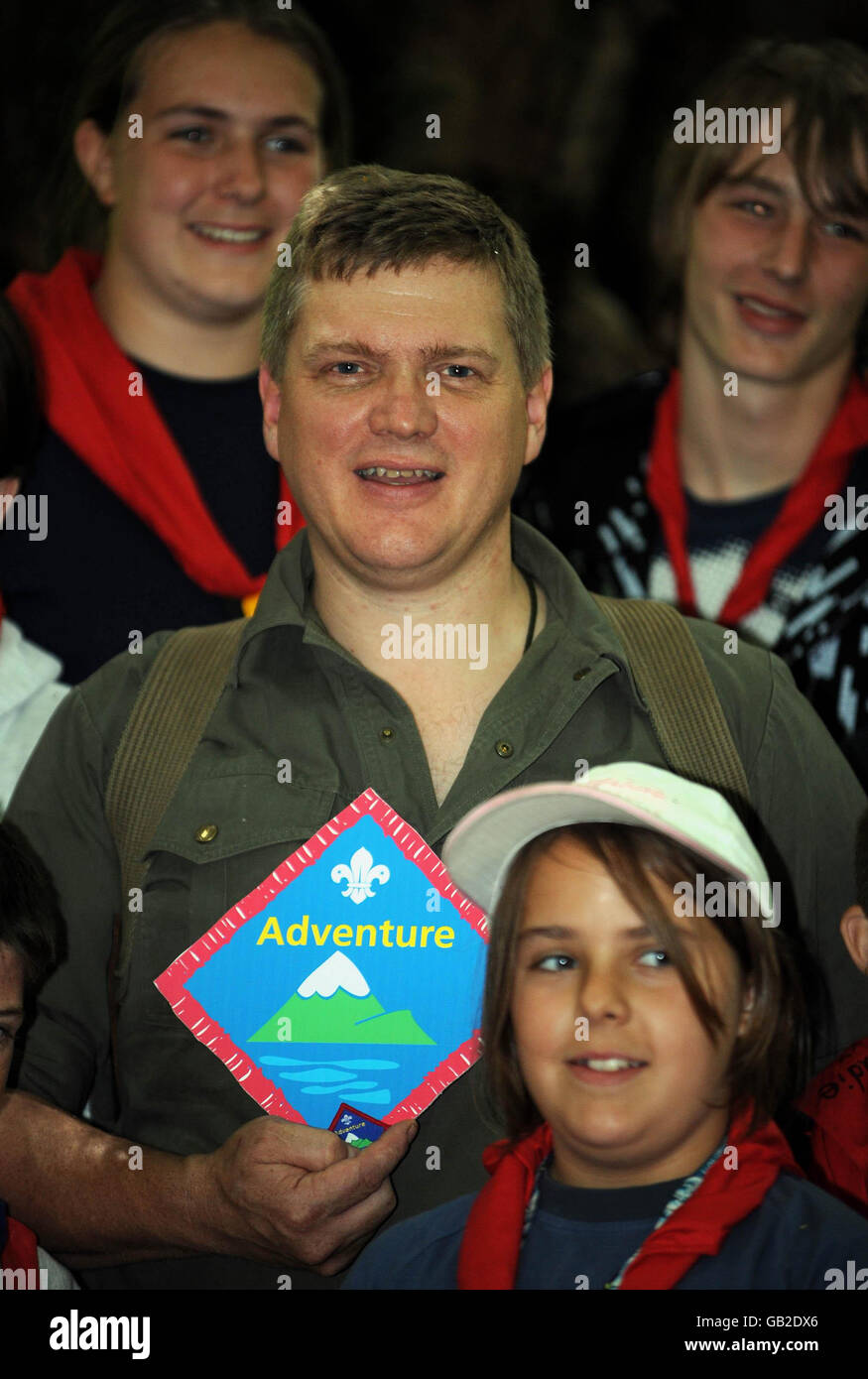 Survival expert Ray Mears is joined by Scouts at Camp Downe, in Kent ...