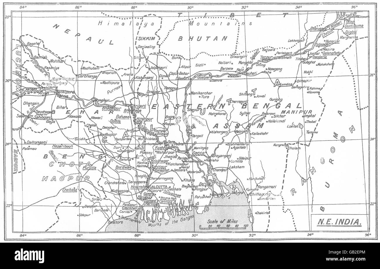 Old map of calcutta hi-res stock photography and images - Alamy