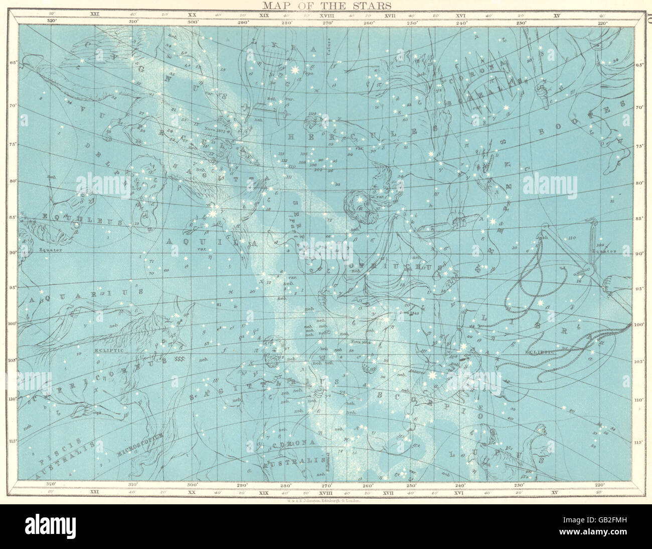 Stars map hi-res stock photography and images - Alamy