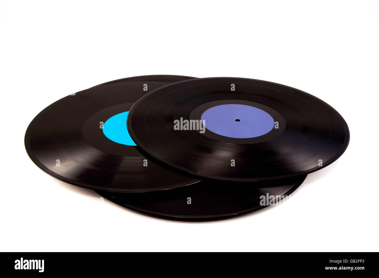 a pile of vinyl with white background Stock Photo - Alamy