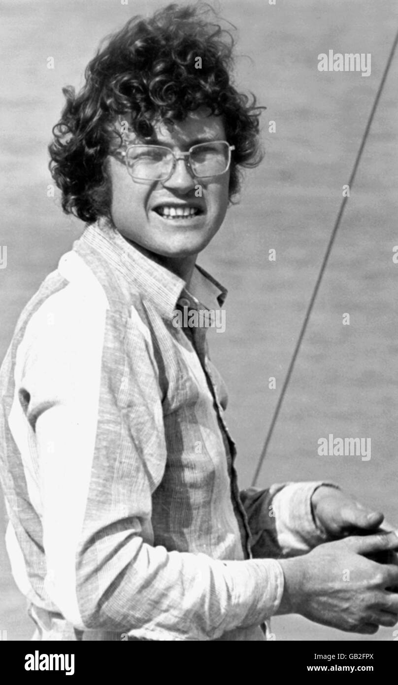 AJAX NEWS PHOTOS. 1973. COWES, ENGLAND. - YACHT DESIGNER IAN HOWLETT ON ...