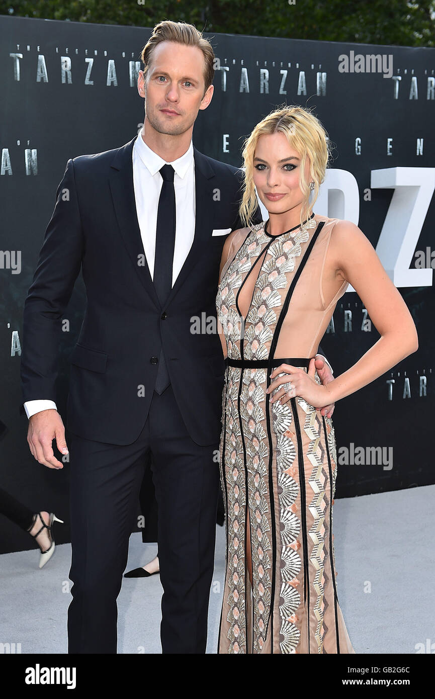 Margot Robbie and Alexander Skarsgard attending The Legend of Tarzan ...