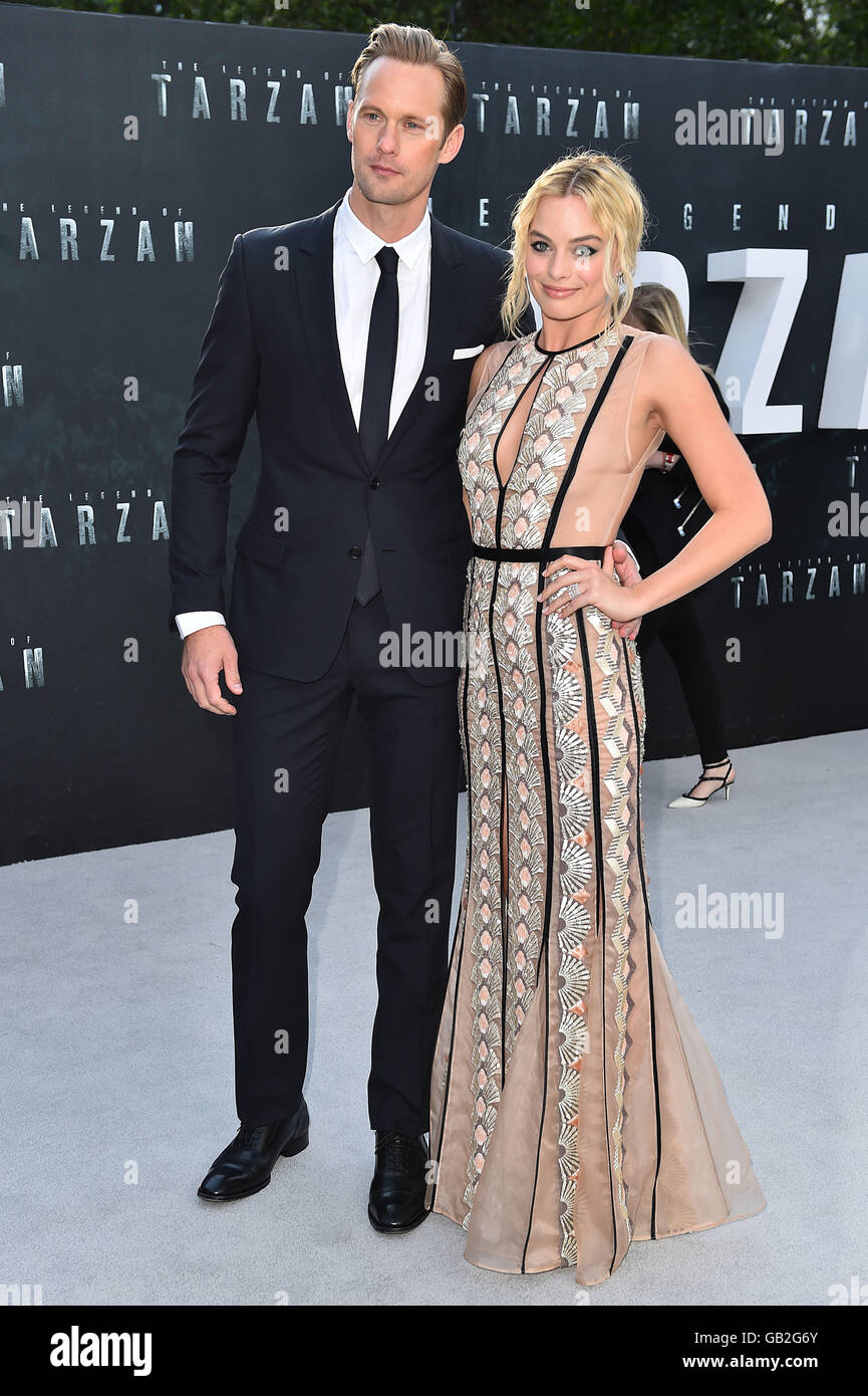 Margot Robbie and Alexander Skarsgard attending The Legend of Tarzan ...