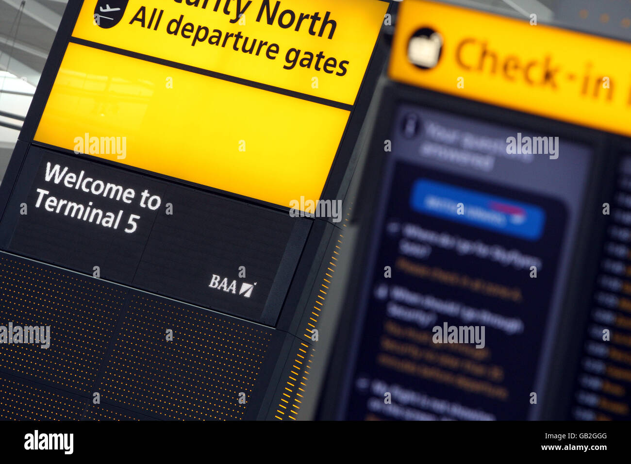 General views of Terminal 5 at Heathrow Airport Stock Photo - Alamy