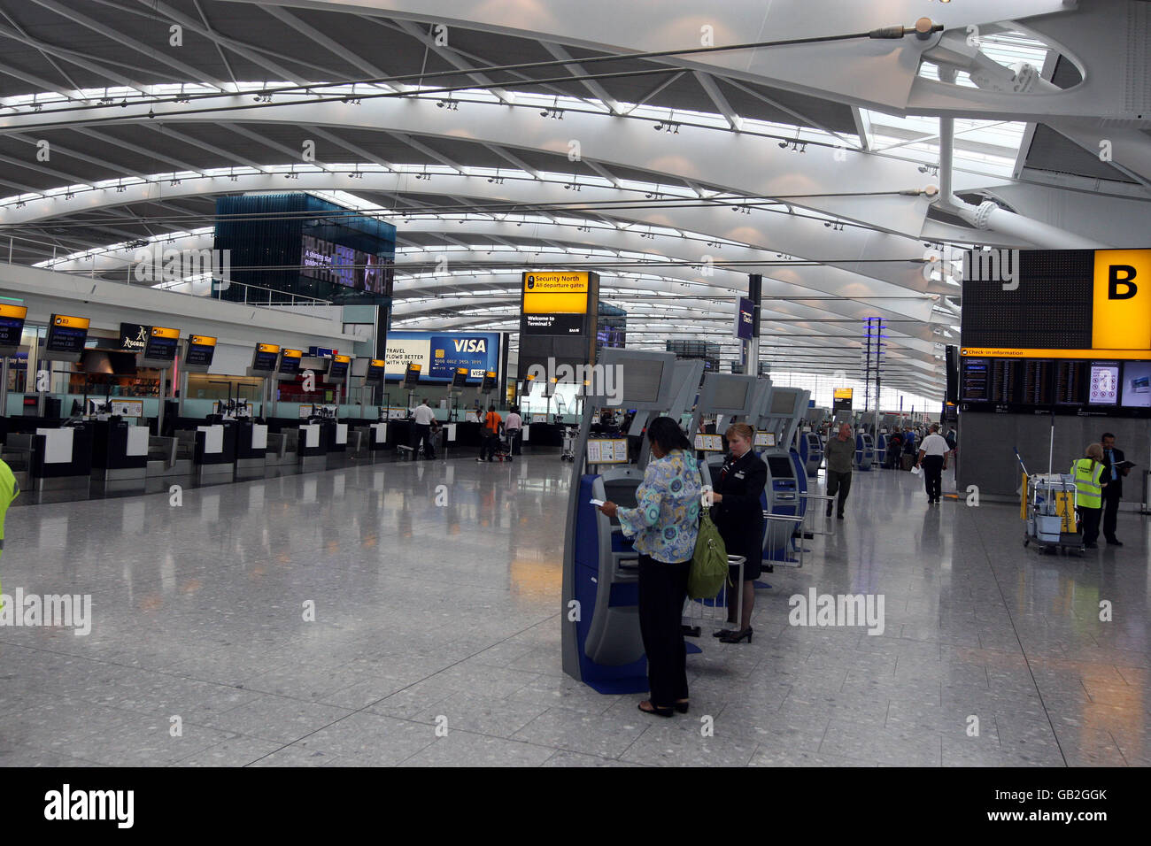 General views of Terminal 5 at Heathrow Airport. General views of ...