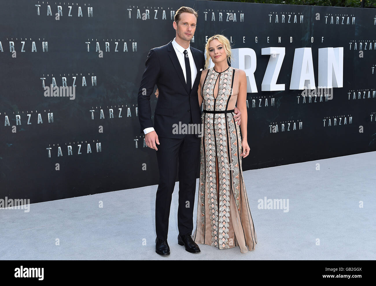 Margot Robbie and Alexander Skarsgard attending The Legend of Tarzan ...